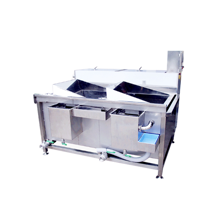 Automatic restaurant vegetable washer with double trough washing ...