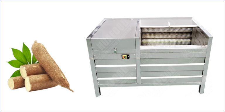 Cassava Brush Washing And Peeling Machine For Removing Dirt & Skin ...