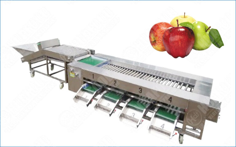 Automatic Apple Fruits Grading Machine With Roller Bar Gentle Sorting - Vegetable washing machine